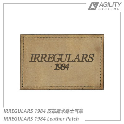 IRREGULARS 1984 风格牛皮魔术贴补丁 皮革臂章士气章 进口牛皮