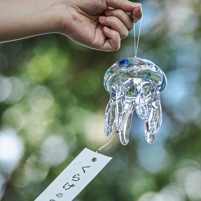 日本水母风铃手作玻璃挂饰