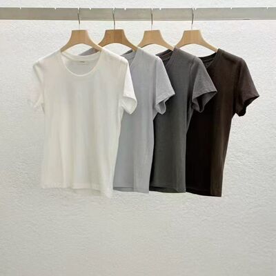 正品现货韩国东大门2026春季 statement 新款修身T恤