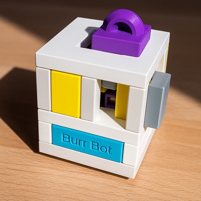 gm同款《Burr bot》密室逃脱解密机关盒子烧脑地狱级难度益智玩具