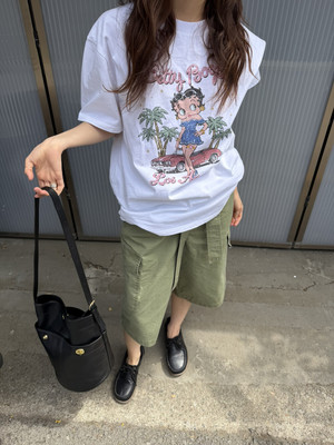 SAN+水洗卡通印花+短袖T