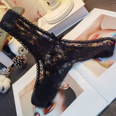 性感女士镂空蕾丝中腰女式内裤