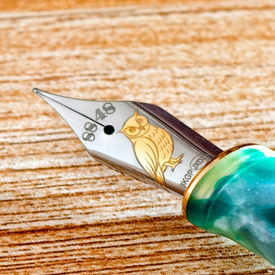 【石门匠心】精雕35号猫头鹰手工打磨长刀研龙刀书法学生钢笔尖