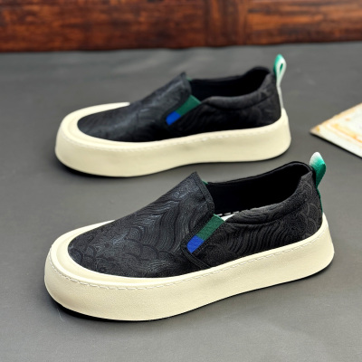 欧站哈雷萨斯厚底一脚蹬男帆布鞋