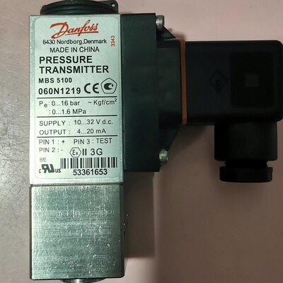 丹佛斯压力传感器MBS5100，型号060N1219，量程0