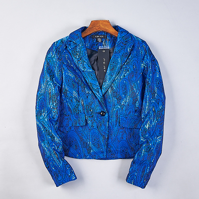 春秋直筒一粒扣休闲西服上衣外套