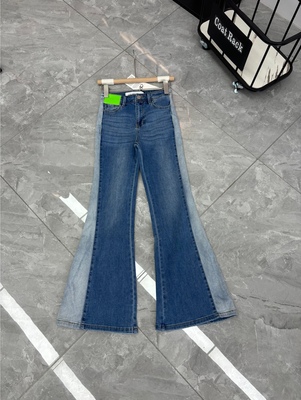 美式复古大喇叭牛仔裤女秋季高腰修身弹力高个子显瘦鱼尾拖地长裤