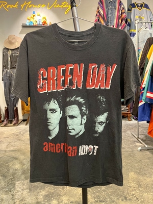 中古元年古着Vintage复古绿日GreenDay朋克摇滚乐队短袖T恤
