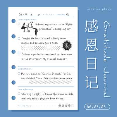 感恩日记复盘手账活页替芯