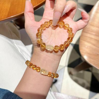 招财运天然黄塔晶水晶手串