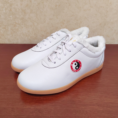 纯牛皮牛筋底太极棉鞋保暖