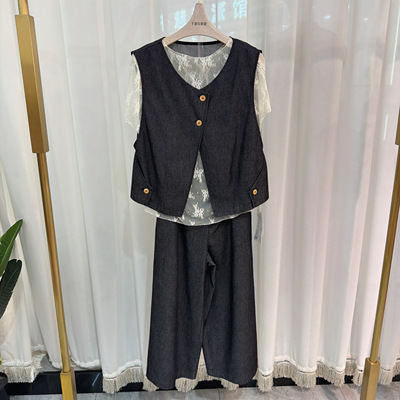 26YZW-C001套裤女小衫马甲裤子