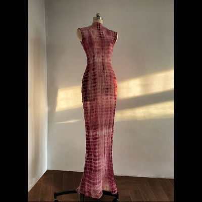 cicidream手工捆染长款连衣裙