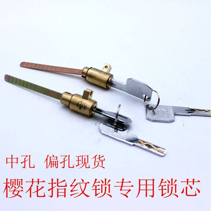 樱花指纹锁下置锁芯中孔偏孔全铜叶片多轨道超C级密码锁专用