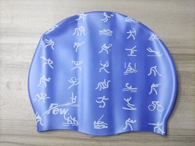 训练比赛硅胶泳帽FEW飘牌