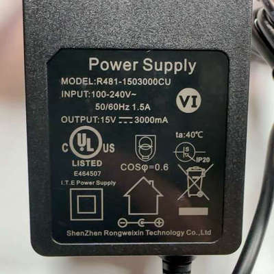 议价15V3A电源适配器，15V3000mA 型号R481-15