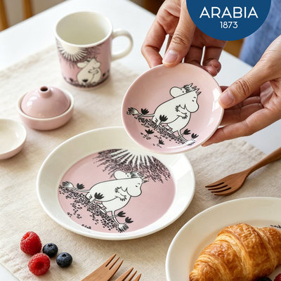 【新品】芬兰arabia姆明挚爱30周年限定陶瓷碗盘餐具马克杯礼物