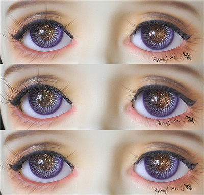 BJD娃娃眼睛蓝紫14mm16mm渐变眼