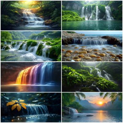 鱼缸背景贴画水族箱装饰画自粘贴