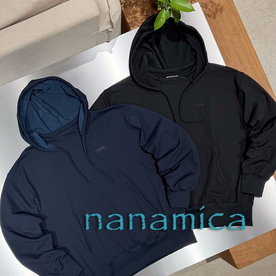 nanamica官方授权26AW 日本制 OOAL刺绣细抓绒袋鼠兜连帽卫衣
