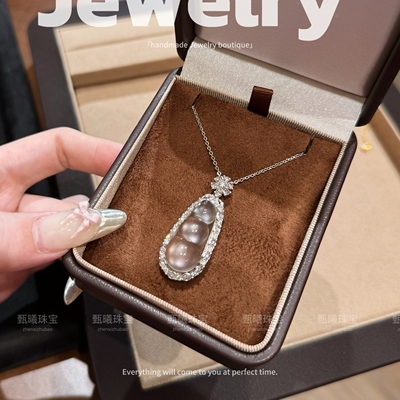 徐艺洋推荐水沫玉925纯银项链