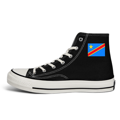 刚果民主DRCongo海军高帮帆布鞋男女鞋子夏板鞋军迷国家潮设 无界