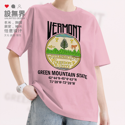 美国洲徽Vermont佛蒙特州短袖T恤