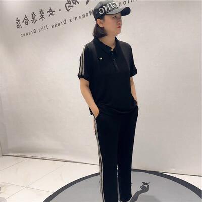 芮娜依莲时尚潮大码女装2026夏装两件套9252醋酸料套装显瘦两件套