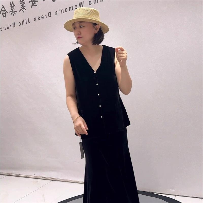 女权贵族潮流T恤6350初秋坎袖开衫V领上衣加肥加大码女装马夹