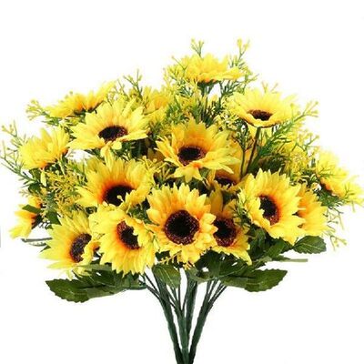 WSFS Hot 4PCS Artificial Sunflowers Bundles Fake Flowers