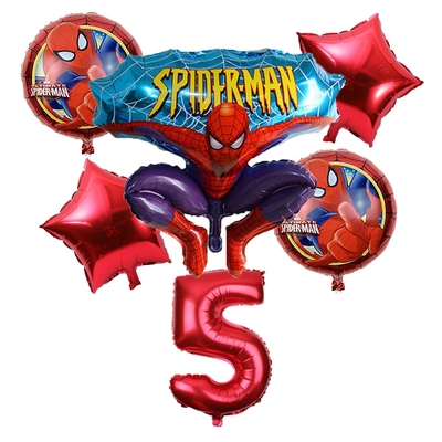6pcs/lot Spider Man Homecoming Happy Birthday Party Balloons