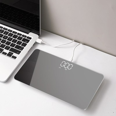 180KG Mini Portable Mirror Surface Bathroom Scales Boarding