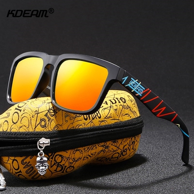 KDEAM Red Hot Mirror Sunglasses Polarized Unisex Size Livin