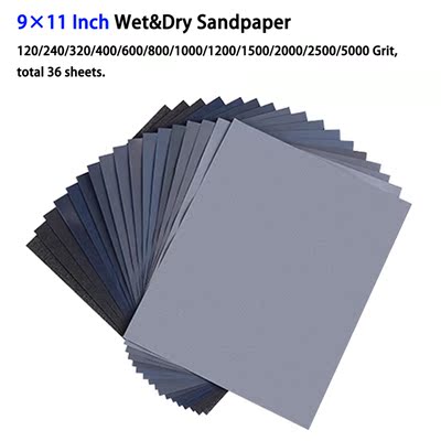 36Pcs/Set 120- 5000 Grit Sandpaper Water Wet Grinding