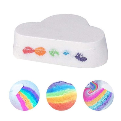 Natural Cloud Shape Rainbow Bath Bomb Exfoliating Moisturiz