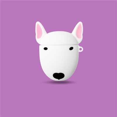 3D Bull Terrier Case for Airpods Accessories Bluetooth Earph