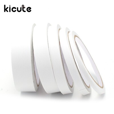 Kicute 5mm 9mm 12mm 18mm 24mm 12M White Double Sided Tape Fa