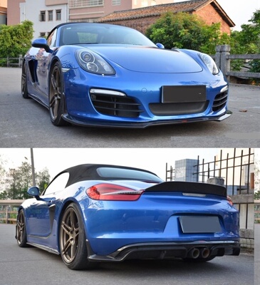 13~15款保时捷Boxster/Cayman/卡曼改装GT前唇\后唇\侧裙\981代