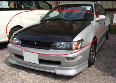 高品质Corolla AE100改装轻量化引擎盖