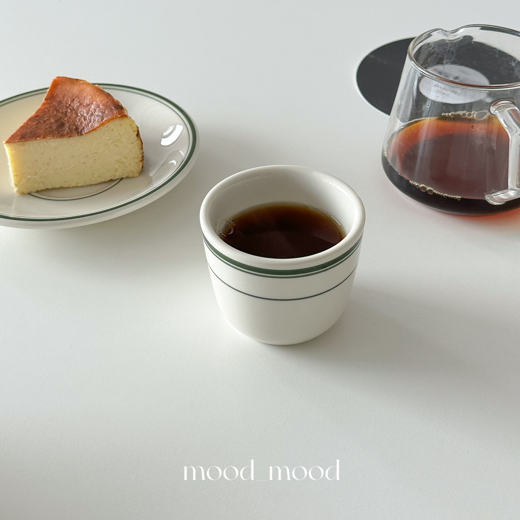 moodboard 绿线系列/茶杯 韩式白色ins小容量陶瓷手冲浓缩杯咖啡