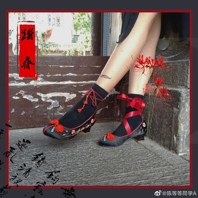 中华风旗袍汉服都可搭配的鞋