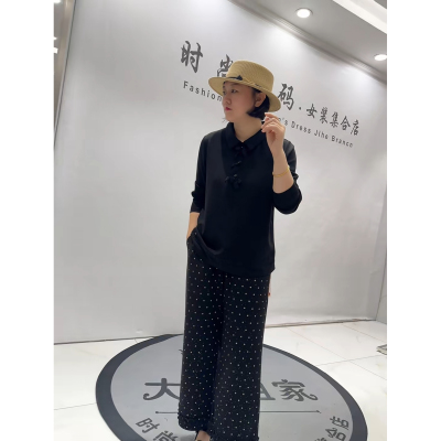芮娜依莲7292秋冬新款加肥大码女装胖妹妹显瘦减龄蕾丝蝴蝶结小衫