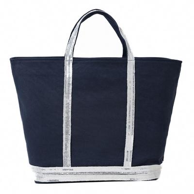 凡妮莎布鲁诺大号亮片帆布手提袋vanessabruno cabas同款托特女包