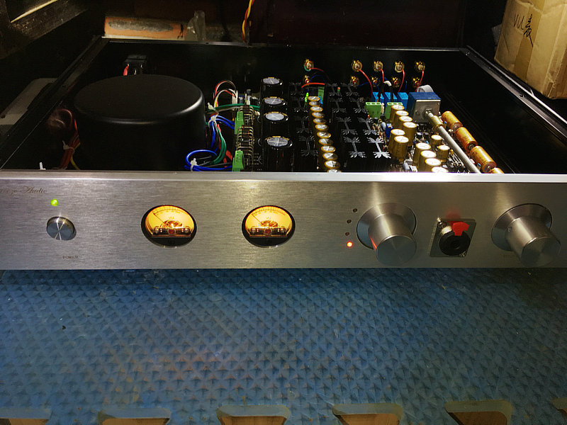 热卖仿KRELL ksa5线路甲类耳放HiFi耳机放大器VU表头兼前级成品机_虎窝淘