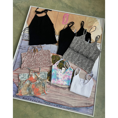 多色挂脖款和肩带款吊带