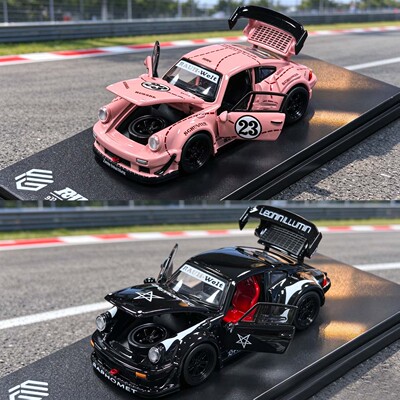 FG 1:64 保时捷RWB930 Baphomet 恶魔/粉猪涂装 合金全开模型