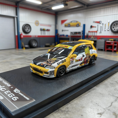 Street Weapon 现货 SW 1:64 本田CIVIC思域 EG6 龙珠 合金车模型