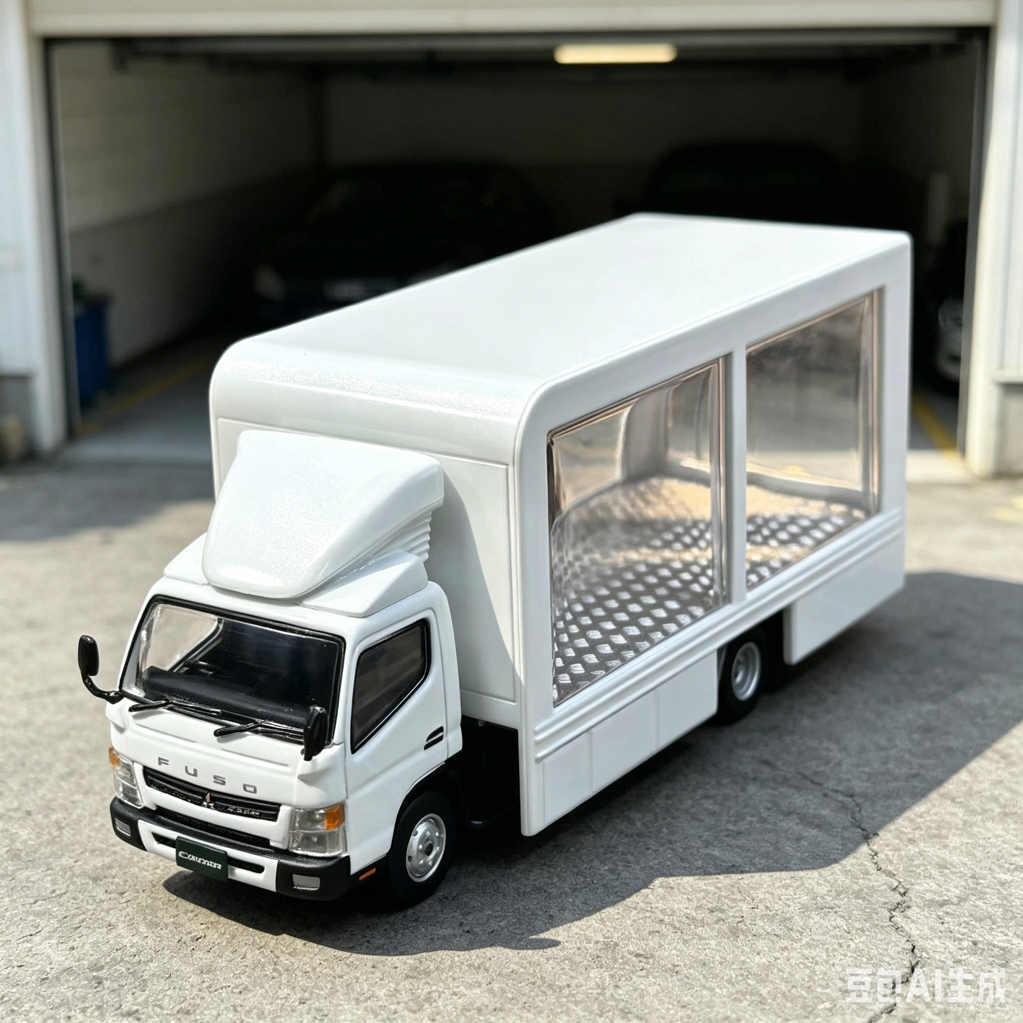 TarmacWorks 1/64 三菱Fuso Canter EVA Racing 货柜合金汽车模型