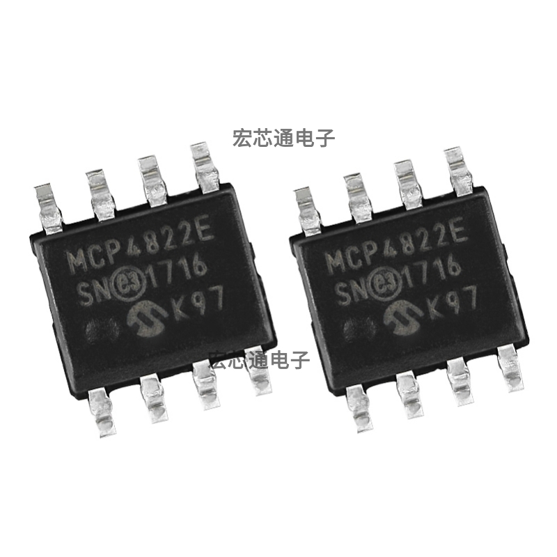 原装正品 MCP4822-E/SN 贴片SOIC-8 12位数模转换器芯片 MCP4822E_虎窝淘