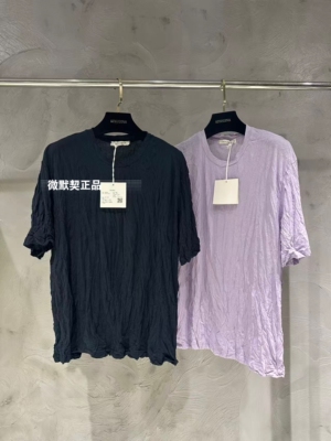 微默契正品K牌KIYUGINA褶皱舒适宽松短袖T恤29956
